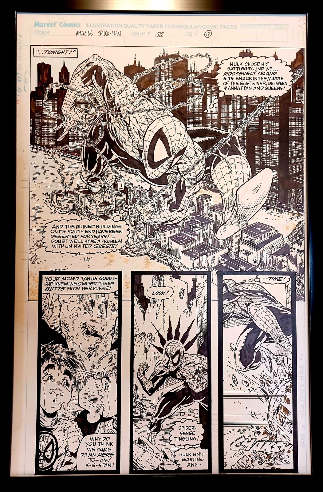 Amazing Spider-Man #328 pg. 17 by Todd McFarlane 11x17 FRAMED Original ...