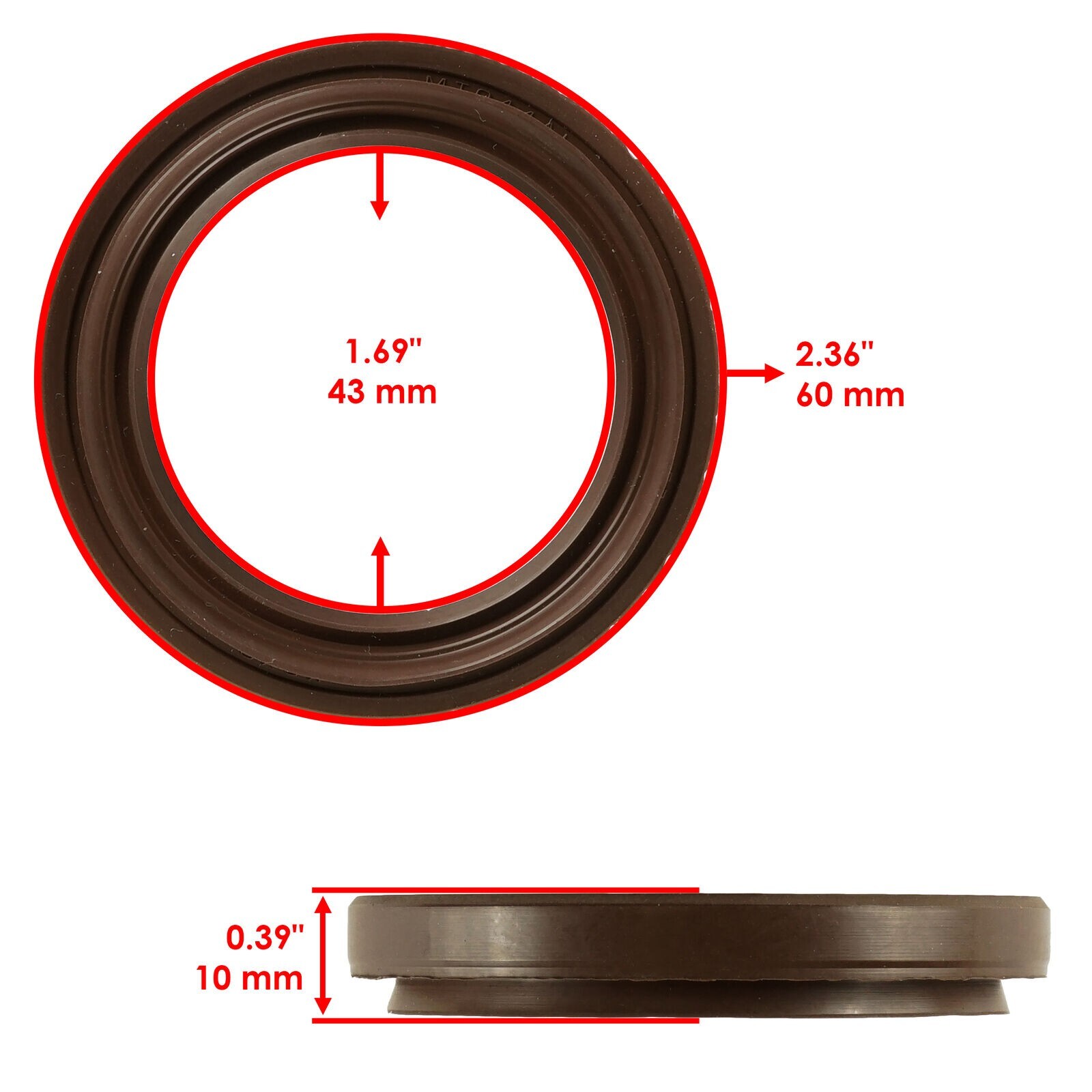 Middle Drive Gear Oil Seal For Yamaha Rhino 660 YXR660F 4X4 2004 2005 ...