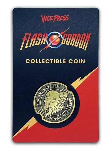⚡RARE⚡FLASH GORDON Ming The Merciless Antique Collector Gold Coin ...