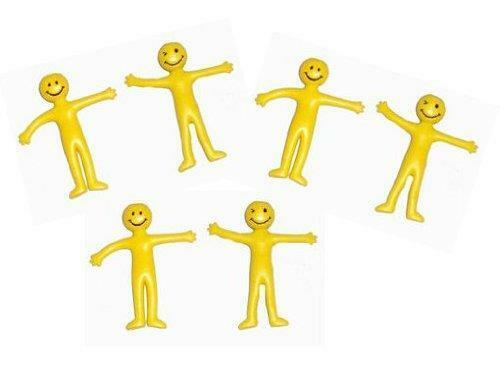 Stretchy Stretch Smiley Yellow Men Man Party Bag Toy Filler Postage E41 ...