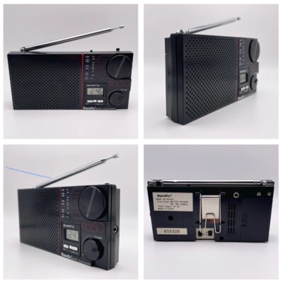 Randix RCL50 Travel AM/FM Quartz Clock Radio Pocket Size with Stand ...