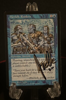 Merfolk Raiders Artist Proof Signed Steve Luke MTG Mirage Magic AP | eBay