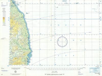 Pre-1900 - Air Forces Aeronautical Chart Or Map