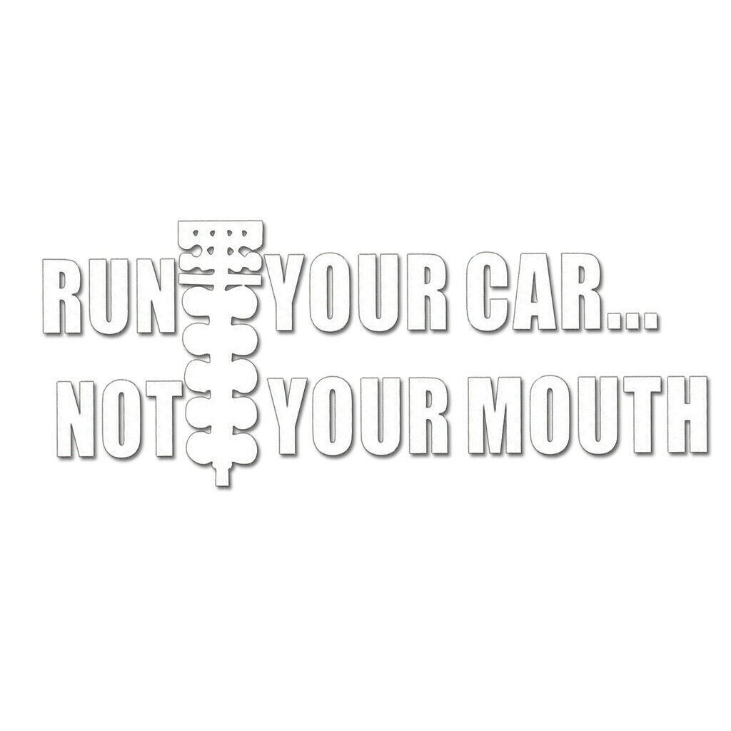 Universal Trim 3x Safety Warning KK Vinyl Stickers RUN YOUR CAR NOT ...