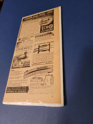 Vtg 1940s OUTDOORSMAN Advertisements CROSMAN RIFLE ECHO SCOPE GUN RACK ...