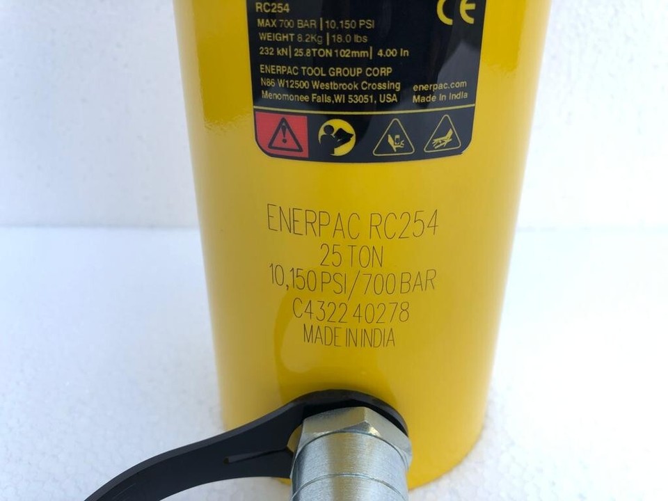 Enerpac RC 254 Trio Hydraulic Cylinder Single Acting 25 Ton Capacity 4" Stroke | eBay