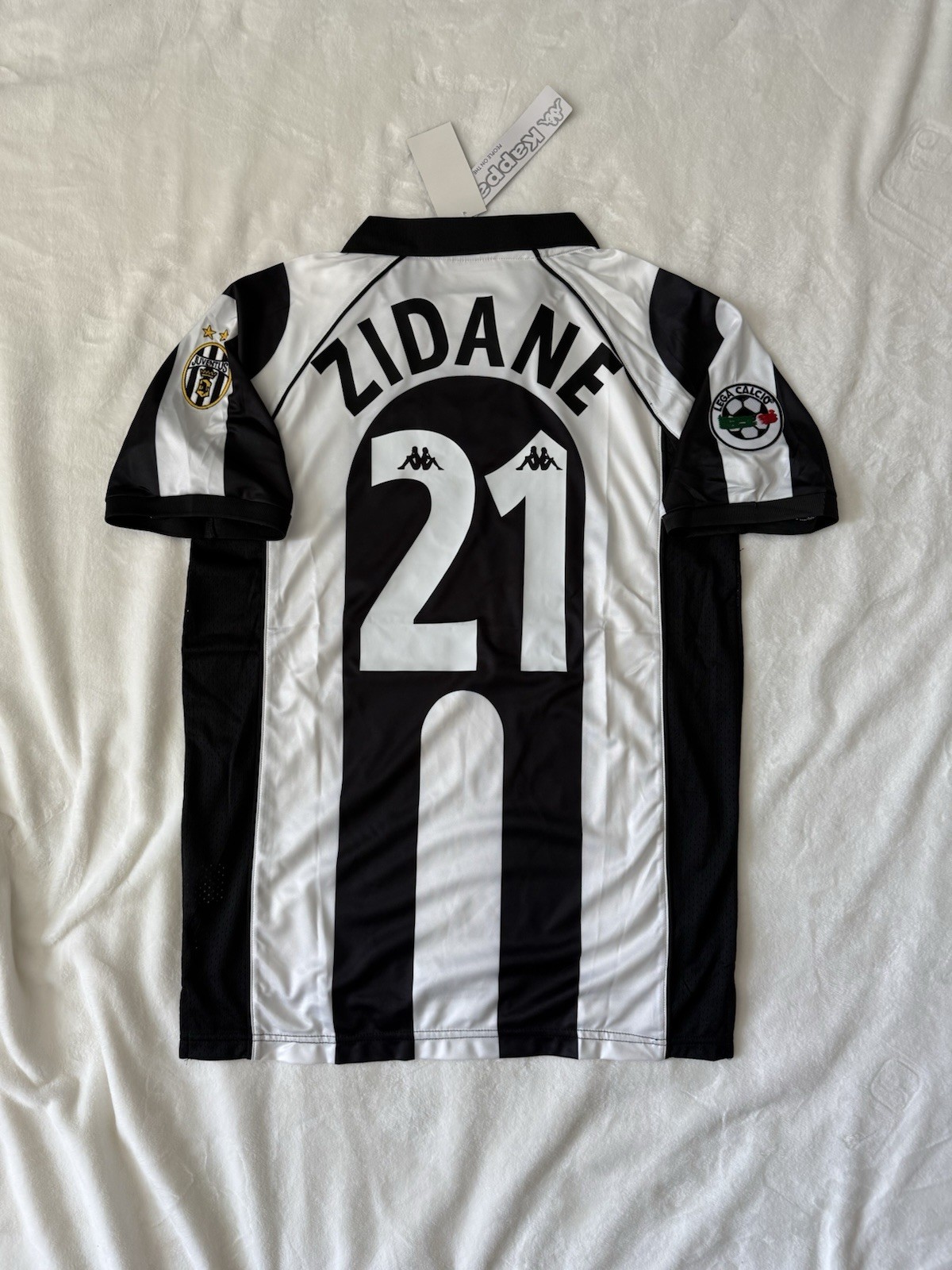 Juventus 1998/99 Zidane #21 New Men’s Soccer Jersey Kappa Sony Minidisc ...