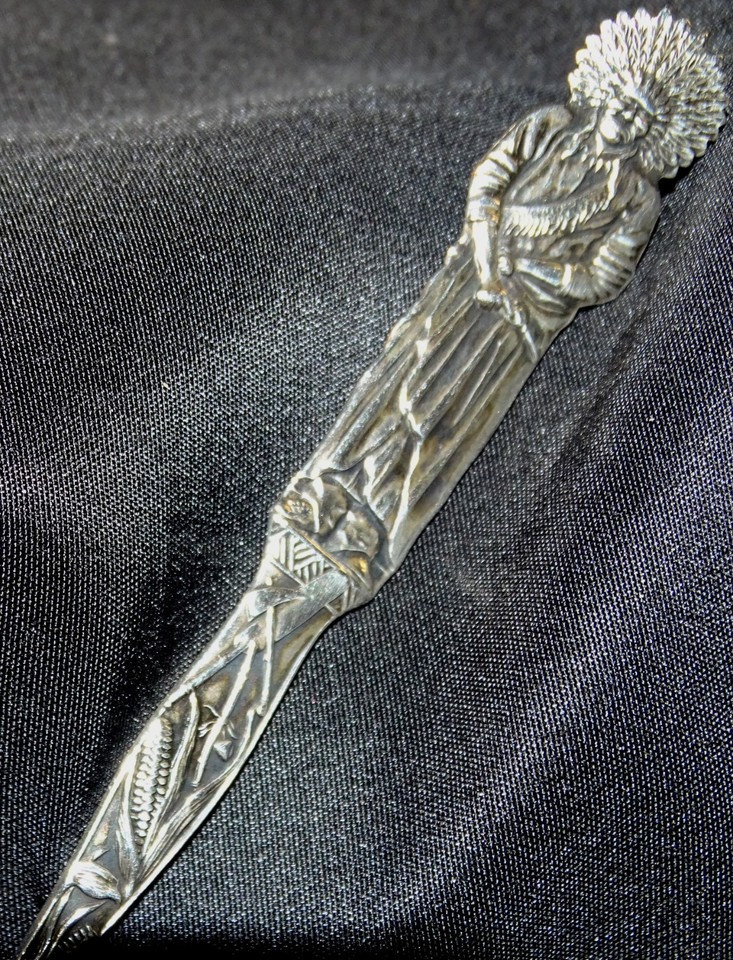 Muskogee Indians Tribal Chief Menawa Colorado Sterling Souvenir Spoon ...