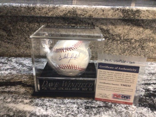 Dave Winfield Signed Autograph Baseball PSA DNA Authentic 2001 HOF Come ...