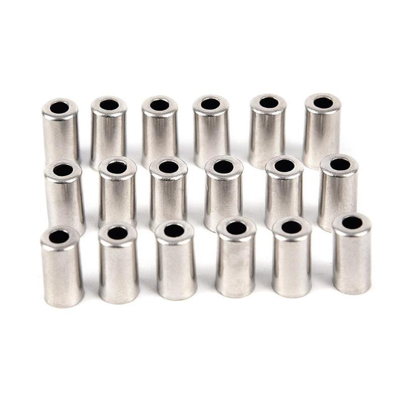 100x Bike Cable End Caps Brake Shifter Cover Housing Ferrules Silver ...
