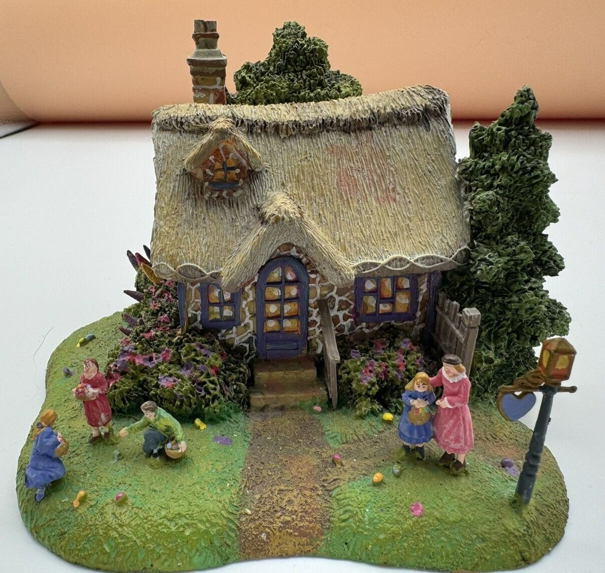 Thomas Kinkade Cottage Spring Time Egg Hunt Teleflora-Gift CERAMIC ...