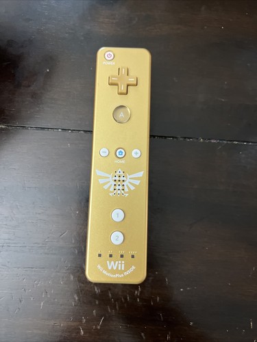 Nintendo Wii Remote Legend Of Zelda Skyward Sword Gold Motion Plus ...