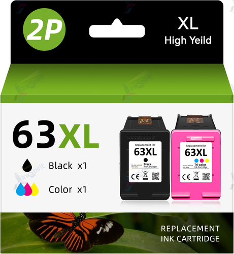 63XL XXL Ink Cartridge for HP OfficeJet 3830 4650 4655 5255 ENVY 4512 ...