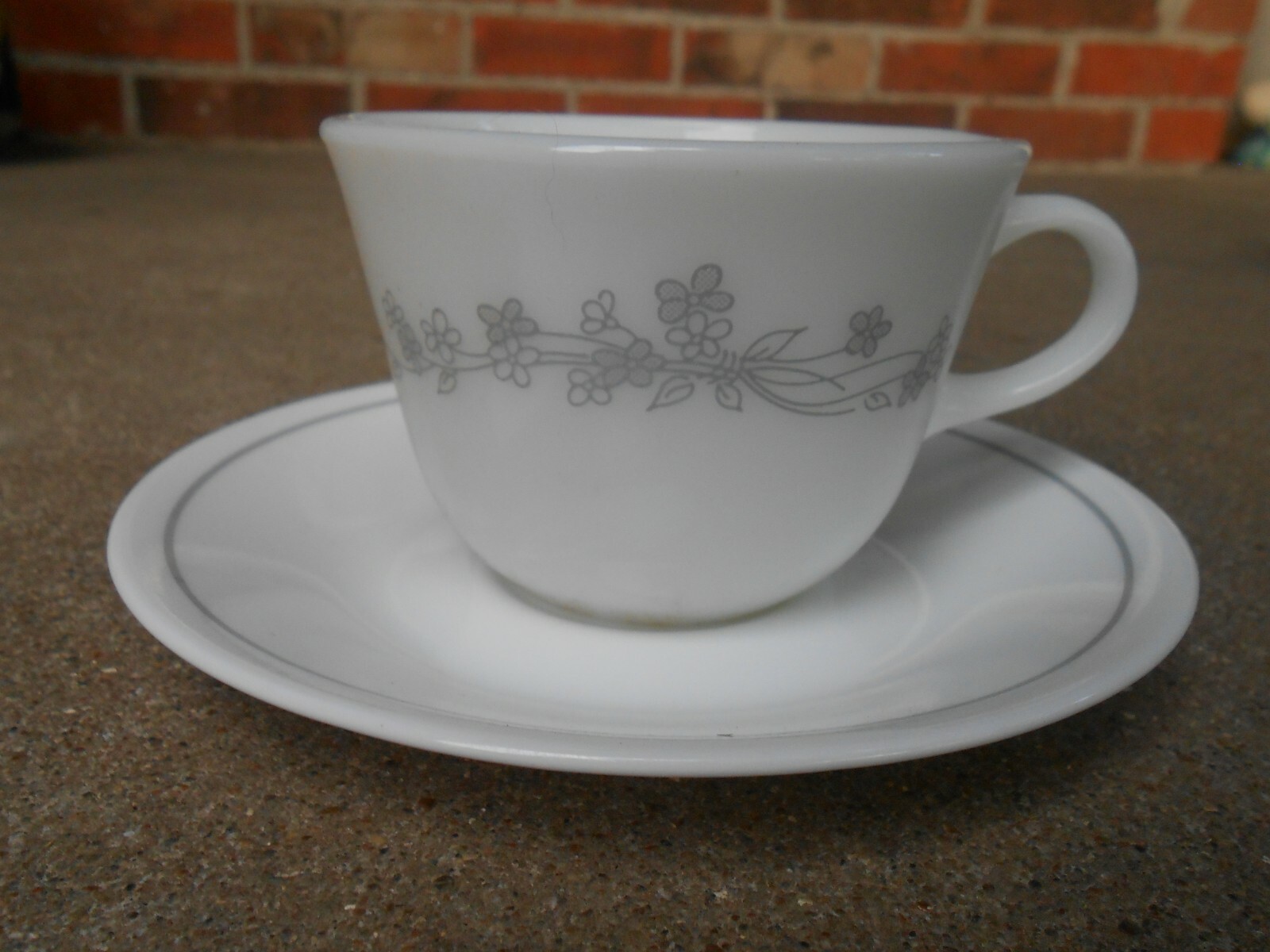 Corelle Ribbon Bouquet (TWO) COFFEE CUP and SAUCERS Corning Ware USA | eBay