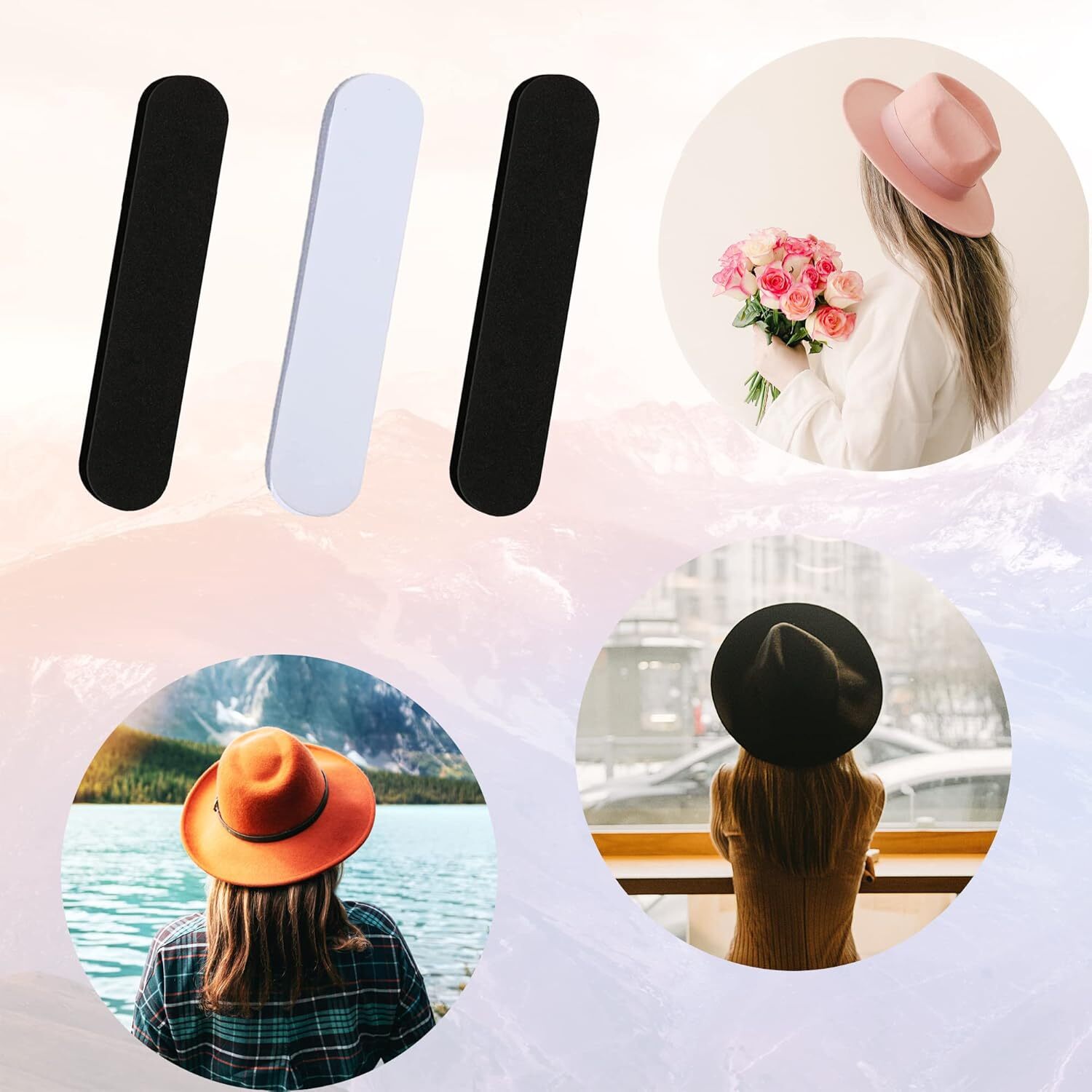 20 PCS Hat Size Tape,Hat Size Reducer Reducer Foam Reducing Tape Roll ...