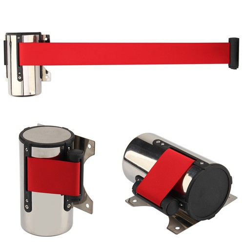 Retractable 5M Belts - Wall Mount Queue Rope Barrier Posts Crowd ...
