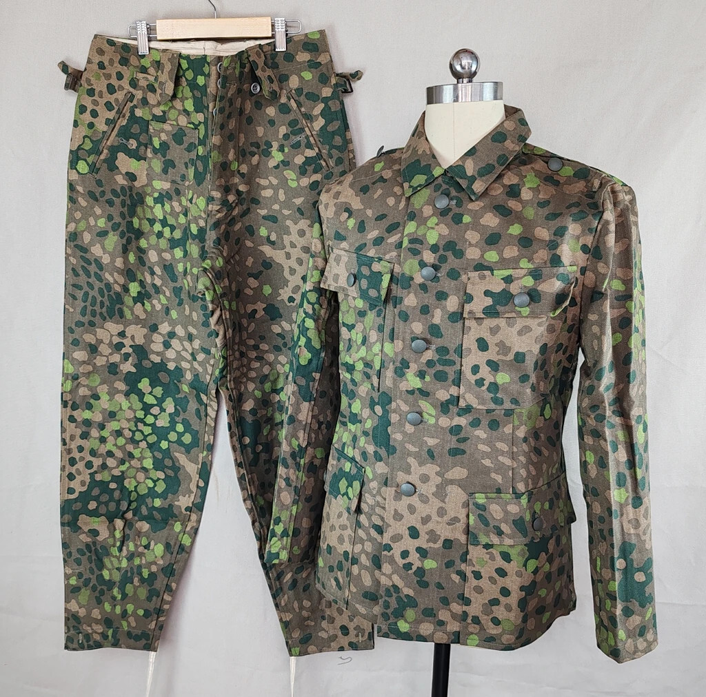SIZE S GERMAN Elite Dot44 Peas CAMO M43 FIELD TUNIC AND TROUSERS -WW2 ...
