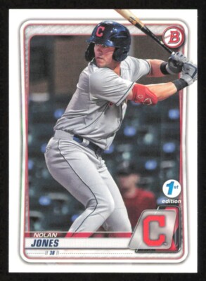 2020 Bowman First 1st Edition NOLAN JONES card CLEVELAND GUARDIANS #BFE ...