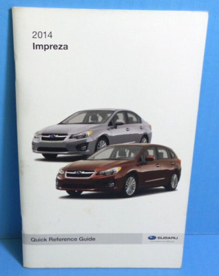 14 2014 Subaru Impreza owners manual reference guide | eBay