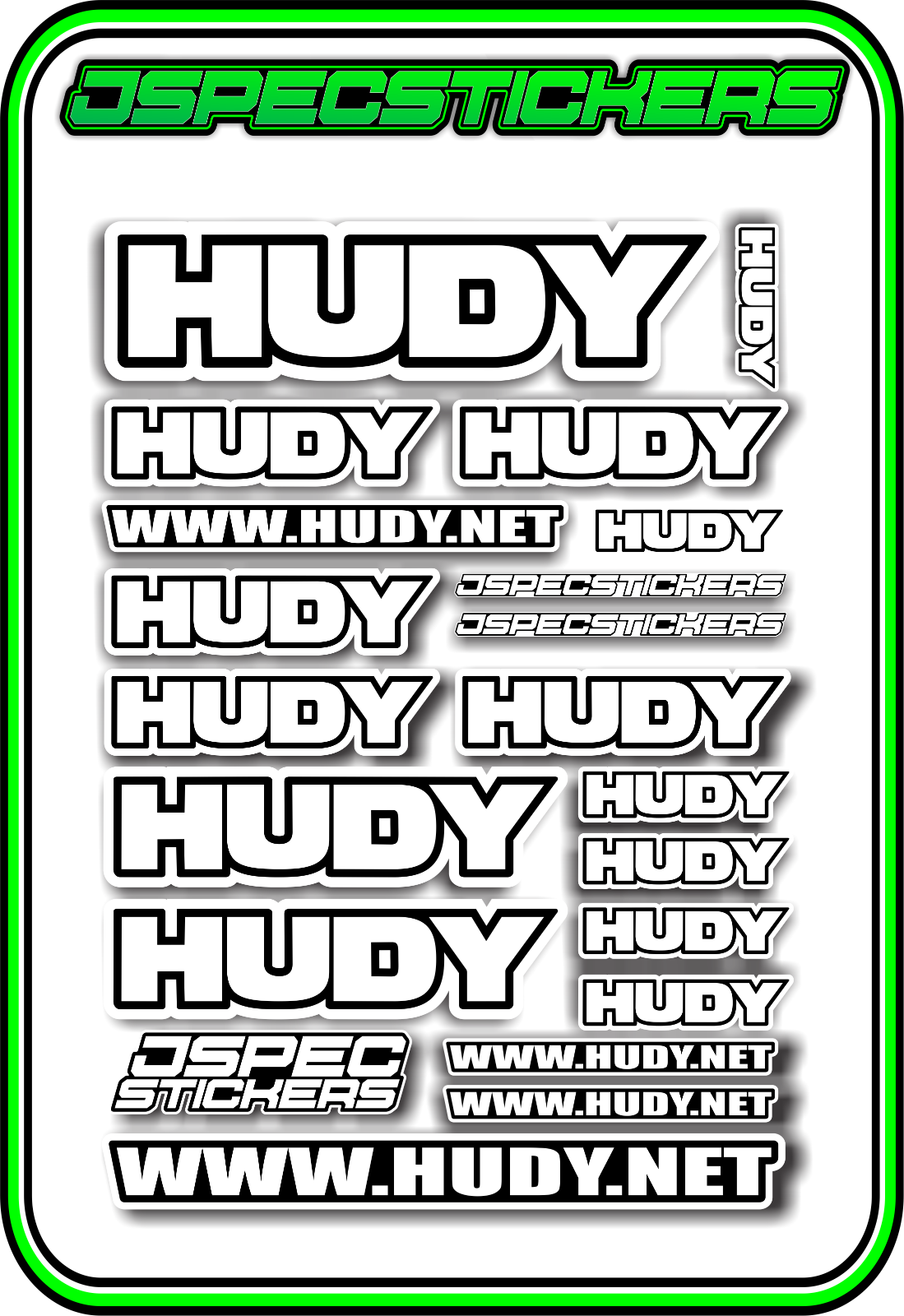 HUDY TOOLS SETUP STICKERS XRAY RC BUGGY CAR DECAL 1/10 1/8 JSPEC ELEC ...