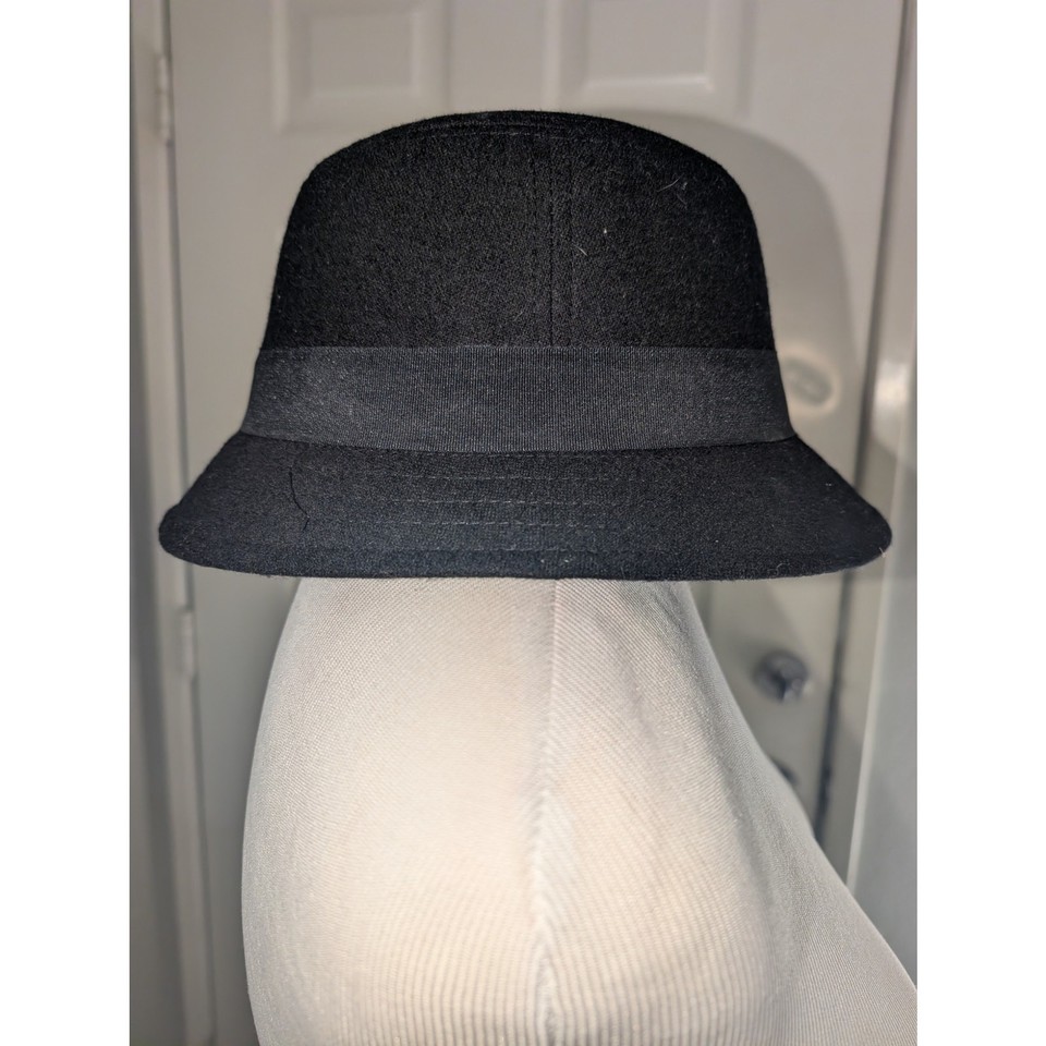 Black Bucket Hat with Bow Ribbon Accent | eBay UK
