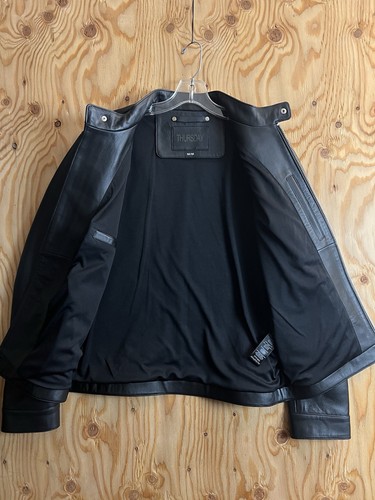 Thursday Boot Company Mens M Lamb Leather Racer Jacket Black Full Zip ...