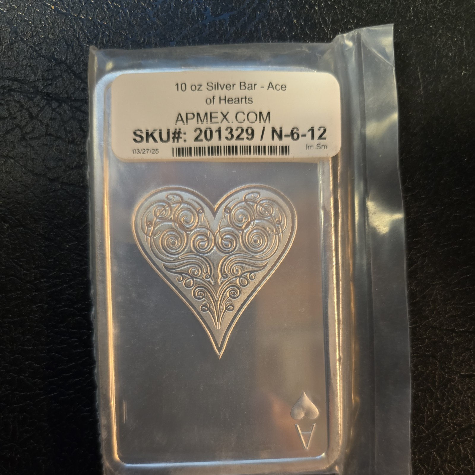 10 oz silver bar Apex Ace Of hearts | eBay