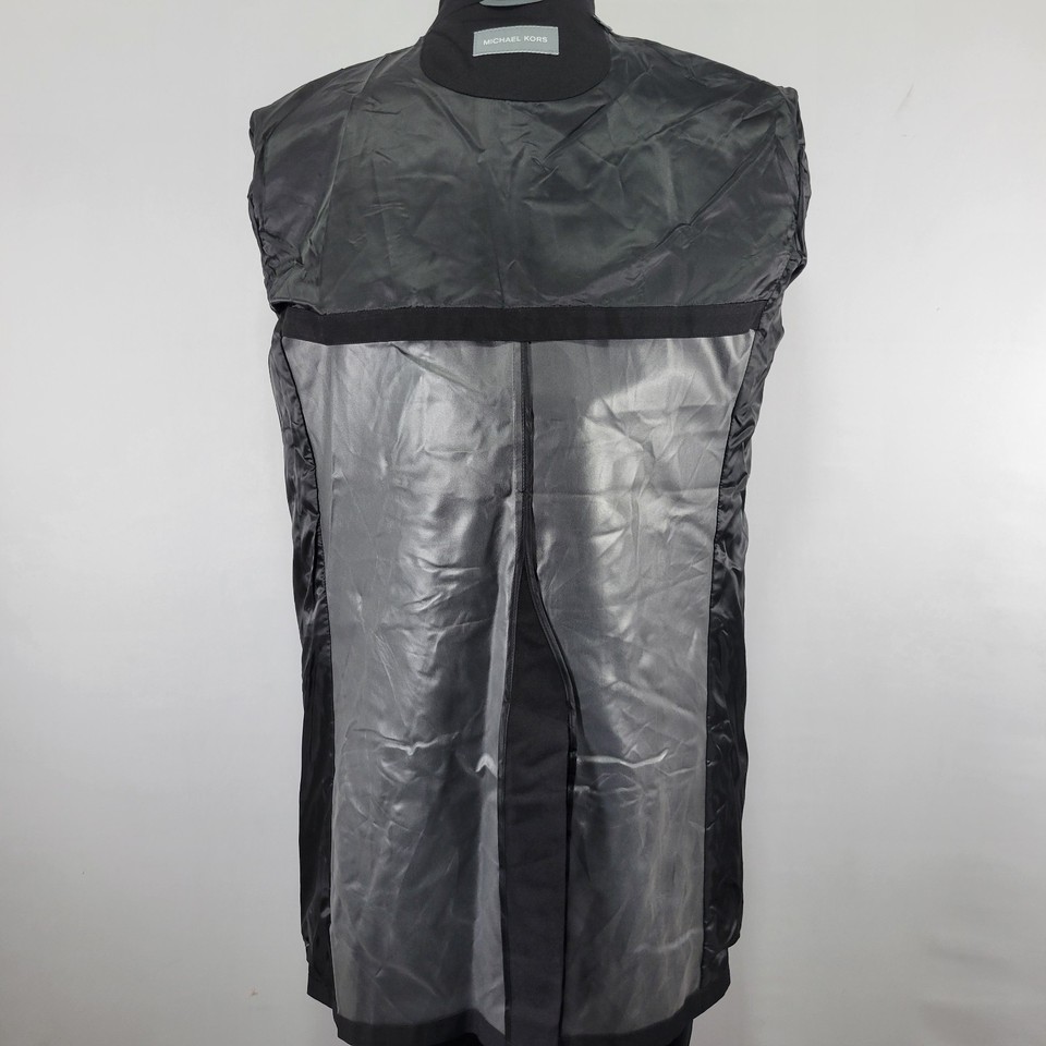 Michael Kors KASTANZA Men's Over Coat Trench Black Polyester Size 40L ...