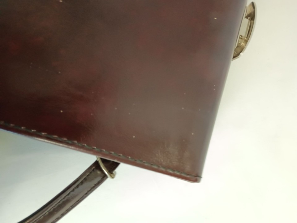 BOLEX Genuine Leather Handbag with Red Interior, Locking Clasp, Strap ...