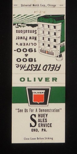 1960s Shuey Sales Service New Oliver 1800 Tractor Farm Farming Ono PA ...