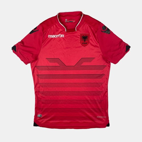 Albania 2016 Home Football Shirt Jersey Macron Size S | eBay