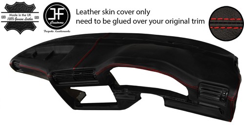 RED STITCH DASH DASHBOARD LEATHER SKIN COVER FITS BMW 3 SERIES E30 1981 ...