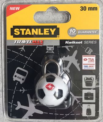 Stanley TSA* Travel Sentry Approved Lock Soccer Ball 2 Keys Suitcase ...