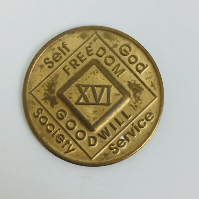 Narcotics Anonymous 16 XVI Years Medallion English NA Token | eBay