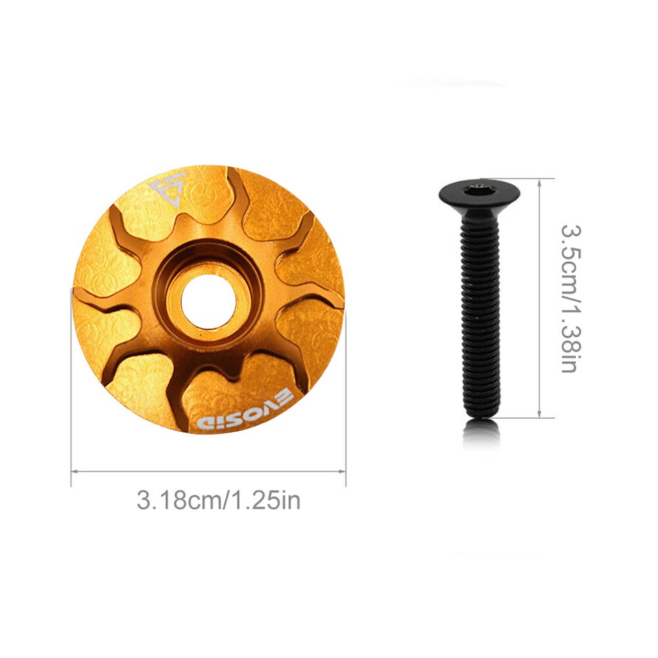 Bicycle Headset Cap with Screw MTB Road Bike Stem Headset Top Cap Cover ...