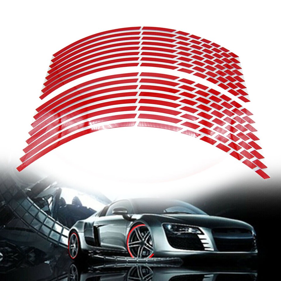 Car Accessories Reflective Rims Tape Wheel Rim Decal Strips Trim ...