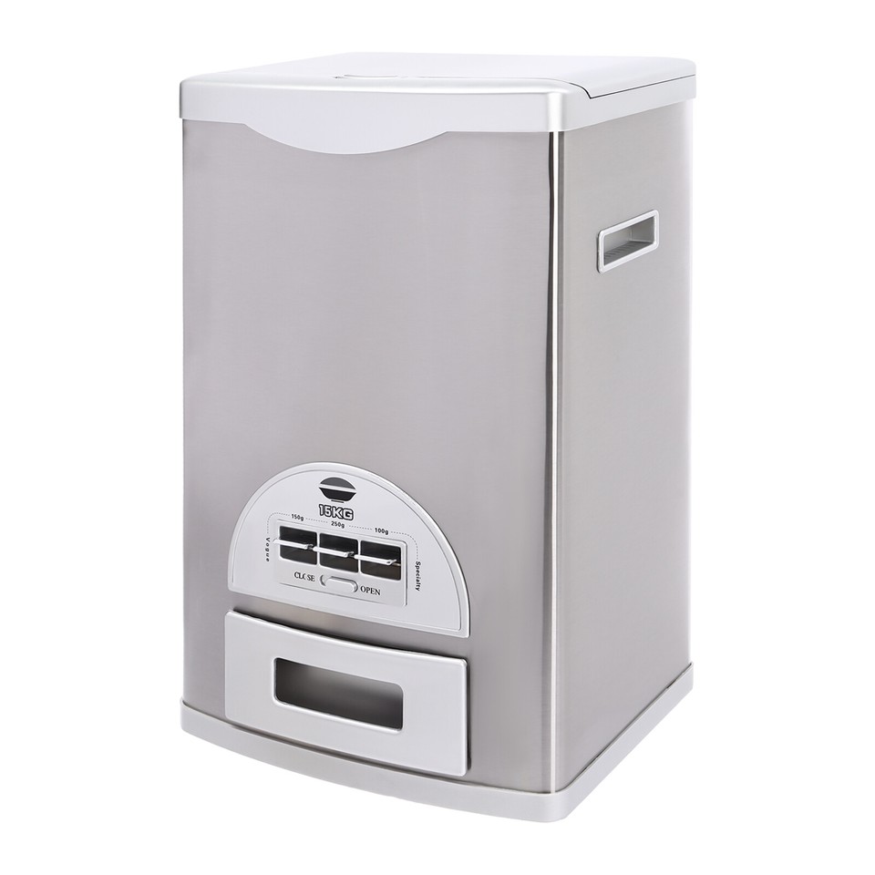 15KG Rice Storage Ware Automatic Rice Dispenser Container Dry Food ...