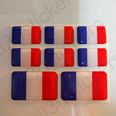 Sticker France Resin Domed Stickers France Flag 3D Vinyl Adhesive Decal ...
