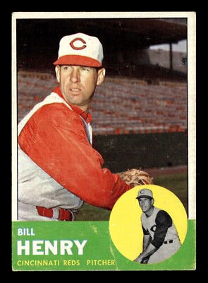 Bill Henry 1963 Topps #378 Cincinnati Reds Vg-Ex | eBay