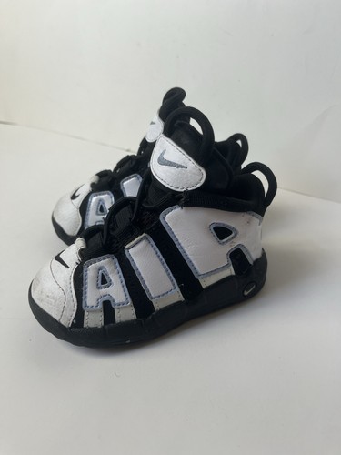 Nike Air More Uptempo Black Cobalt Bliss DQ6202-001 Toddler Size 6C ...