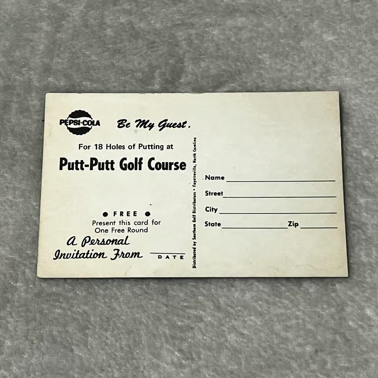 Postcard Putt Putt Golf Courses Advertising Pepsi Cola Chrome Card D466 | eBay