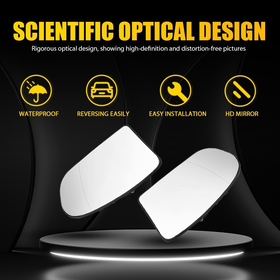 Left+Right Side Mirror Glass Heated Fits Mercedes-Benz E-class W211 C ...