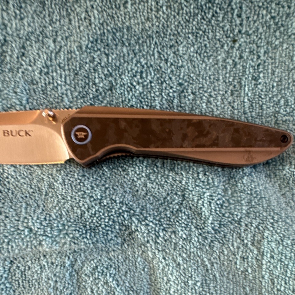 Buck 461 Pocketknife Metal Handle Frame Lock Drop Point Blade Silver ...