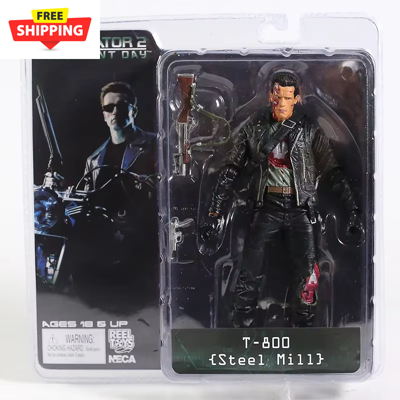 NECA Terminator 2: Judgment Day T-800 Arnold Schwarzenegger PVC Action ...