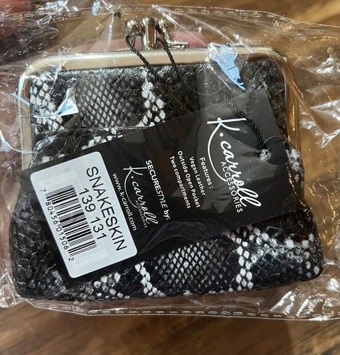 Tote Handbag K. Carroll Snakeskin NEW Vegan Leather W/ Accessories ...