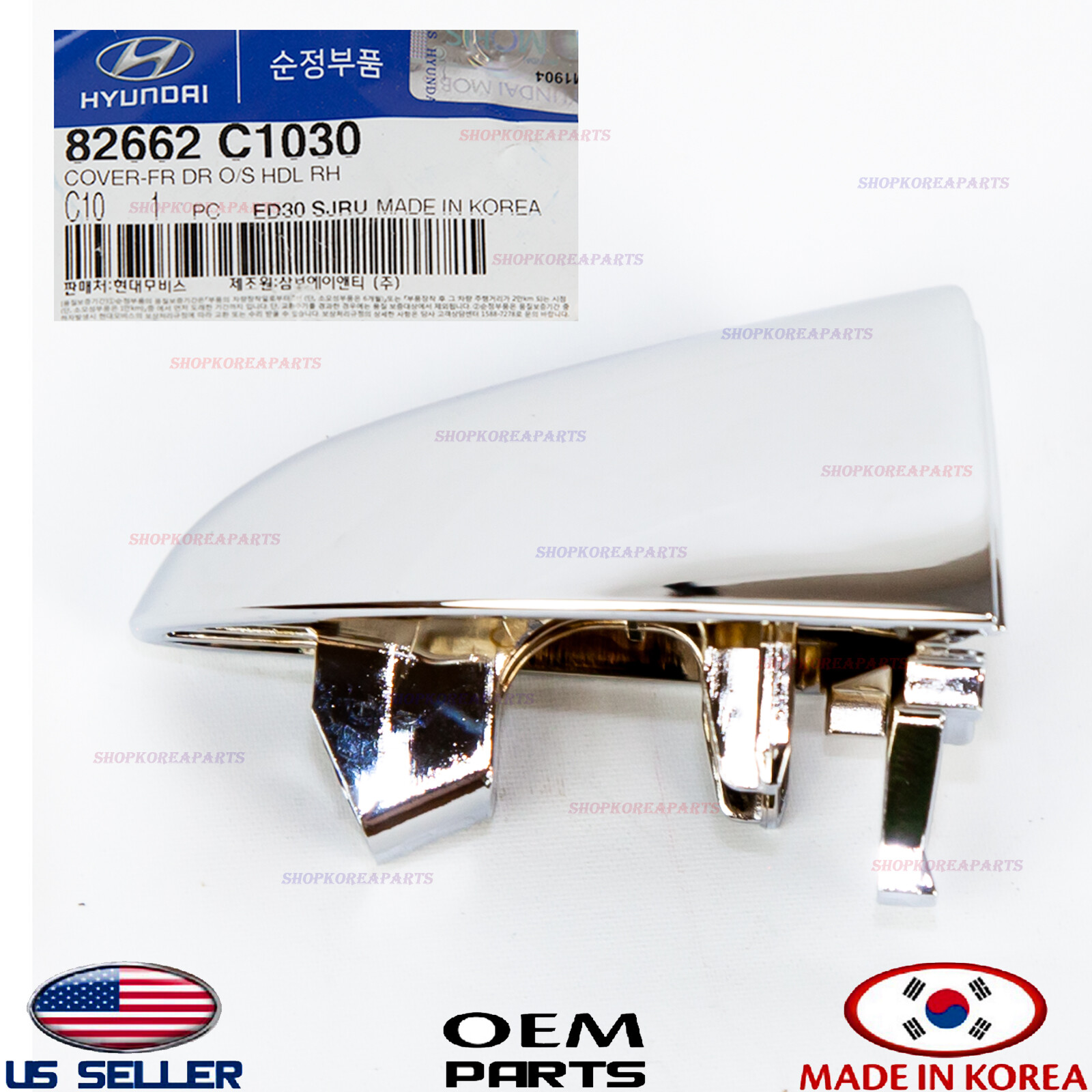 Genuine Front Door Handle Cap Cover Outside Passenger Side OEM Sonata ...