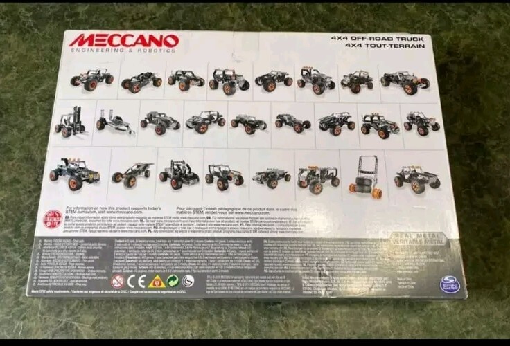Motorized Meccano Maker System 4x4 Off-Road Truck Kit - 25 Models Tools ...