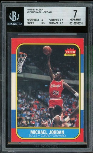 Michael Jordan Rookie Card 1986-87 Fleer #57 BGS 7 | eBay