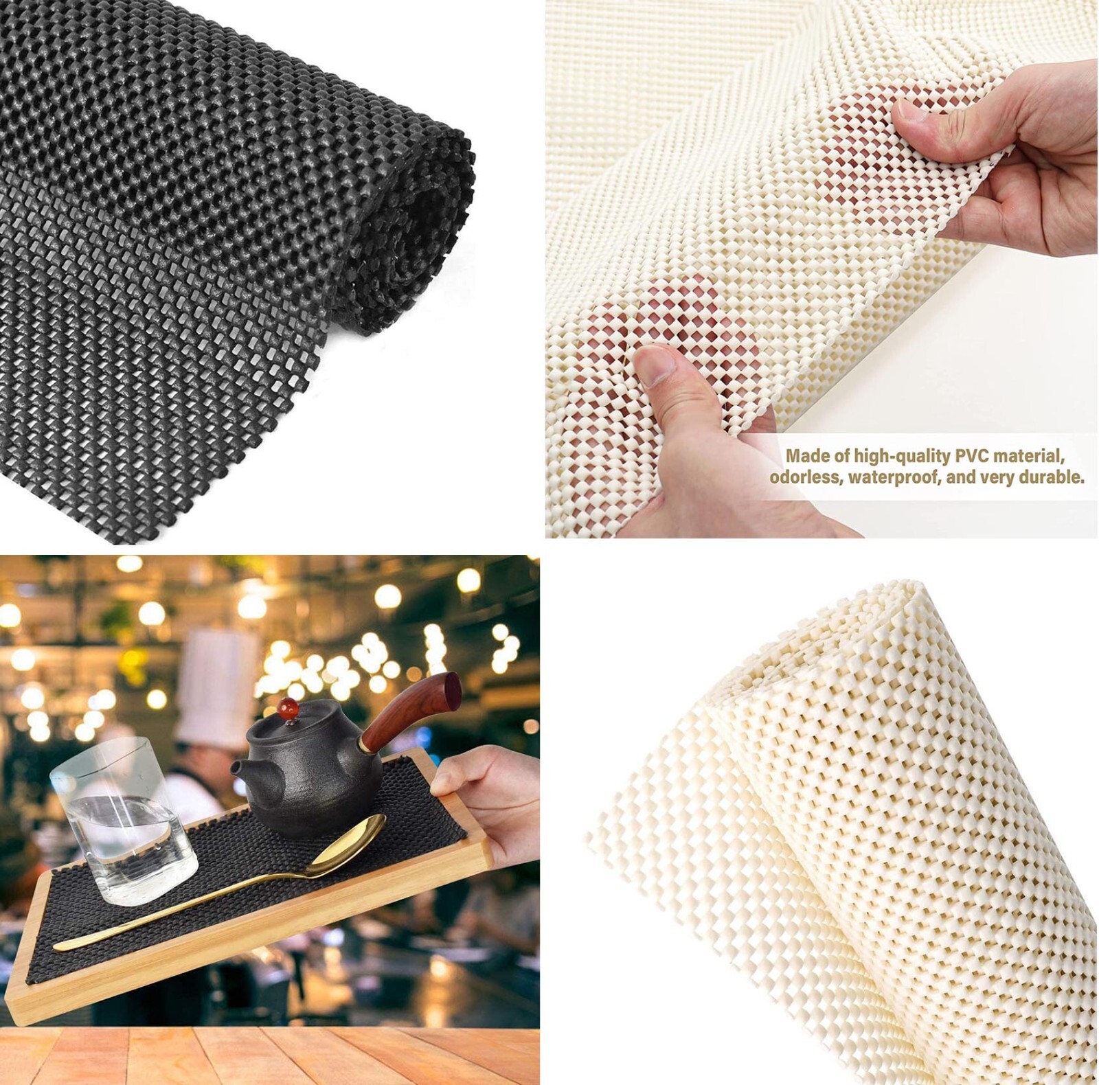 Anti Slip Mat Roll 37 x 90cm Grip Matting Matt Drawer Liner Multi ...