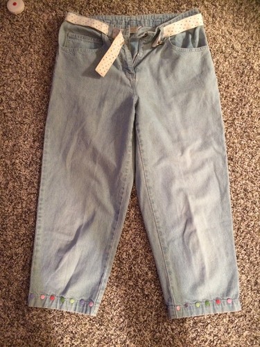 Women's Christopher And Banks Jean Capris With Different Colored Snaps ...